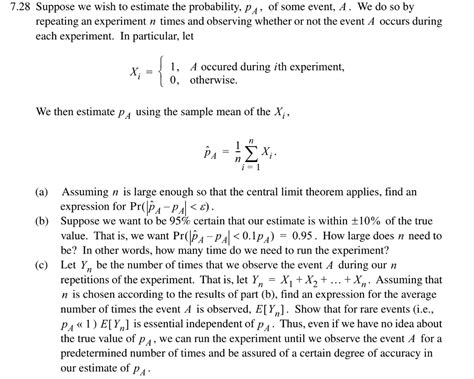 Solved 28 Suppose We Wish To Estimate The Probability PA Chegg Com