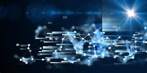 Abstract Modern Polygonal Concept Of Making Analytic D Big Data Visualization Stock Image