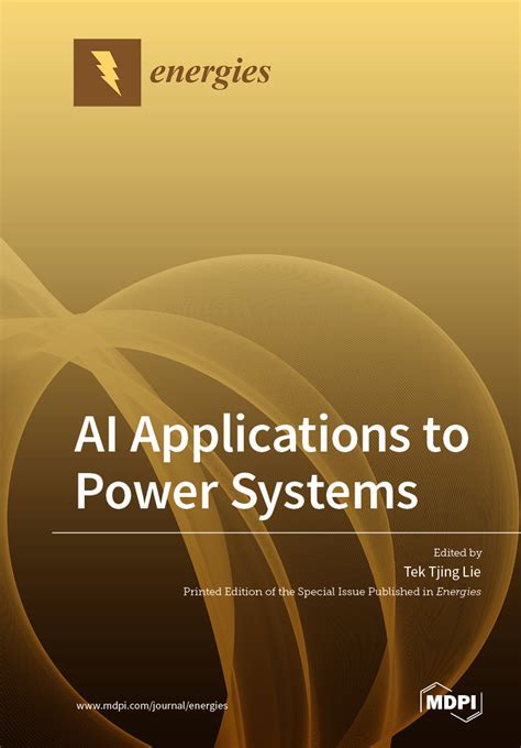 Ai Applications To Power Systems Mdpi Books