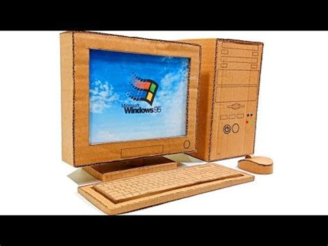 Full Video How To Make Computer With Cardboard YouTube Computer Diy Diy Pc Board Games Diy