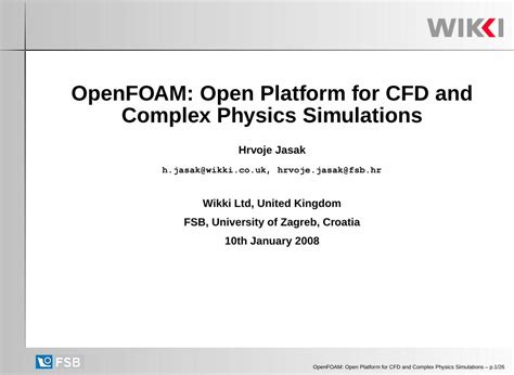Pdf Openfoam Open Platform For Cfd And Complex Physics