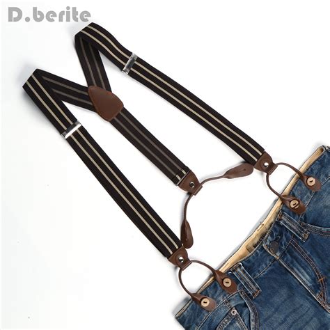 Braces Suspender Adjustable Leather Fitting Six Bu Grandado