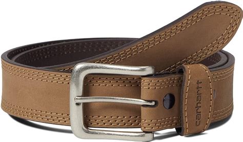 Carhartt Leather Triple Stitch Belt Belts Brownantique Nickel Finish