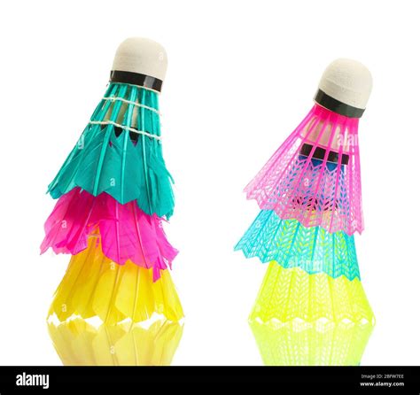 Set Badminton Shuttlecocks Isolated Cut Out Stock Images And Pictures Alamy