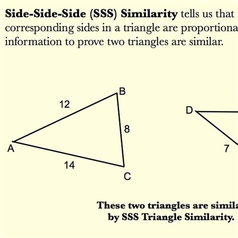 SSS Triangle Similarity Tutorial Sophia Learning