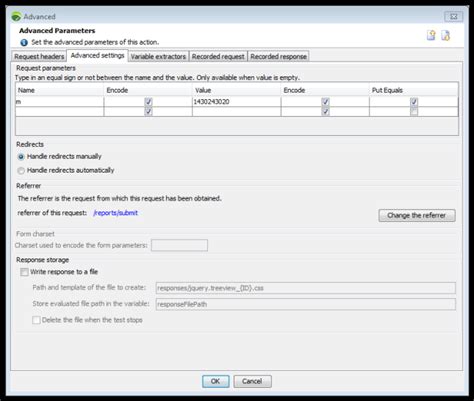 advanced parameters
