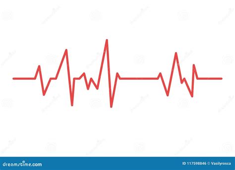 Heart Cardiogram Waves On Graph Paper And On Monitor Vector