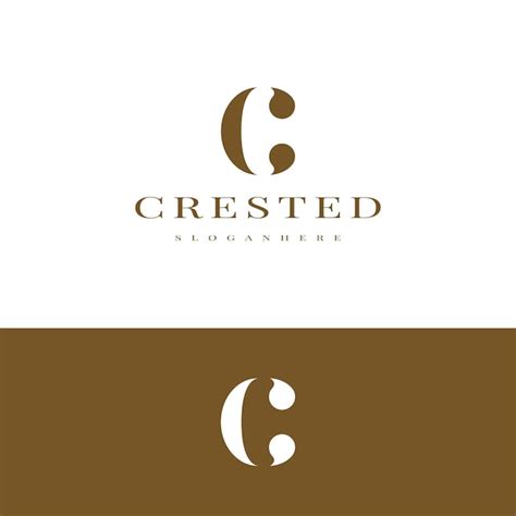 우아하고 단순한 최소한의 고급 세리프체 글꼴 알파벳 문자 C 로고 디자인 프리미엄 벡터
