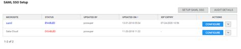 Configure SAML Single Sign On For Each Microsite