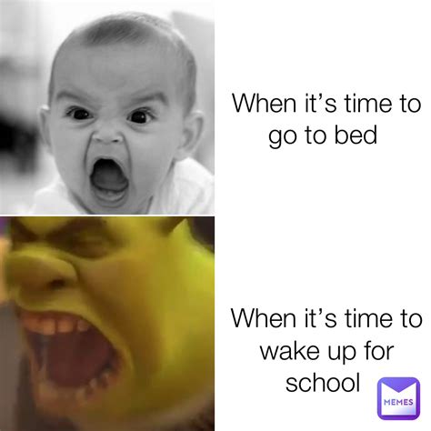 When Its Time To Go To Bed When Its Time To Wake Up For School Phoenixemperor Memes
