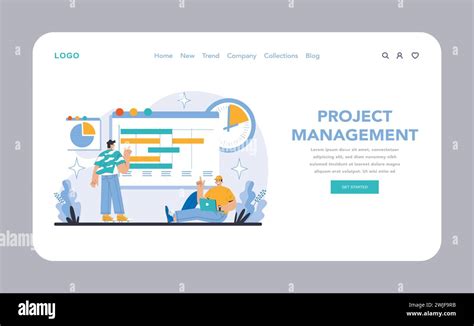 Strategy And Management Web Or Landing Page Team Managing Timelines