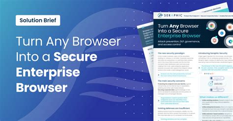 Make Any Browser A Secure Enterprise Browser Solution Brief