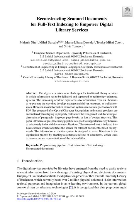 Pdf Reconstructing Scanned Documents For Full Text Indexing To