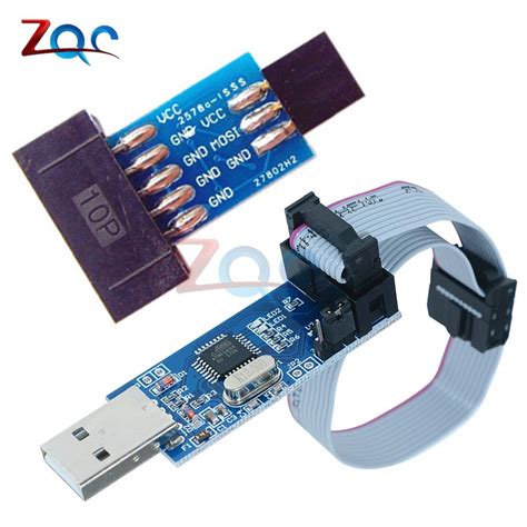 Buy 10 Pin To Standard 6 Pin Adapter Board USBASP USBISP AVR Programmer USB ATMEGA8 ATMEGA128