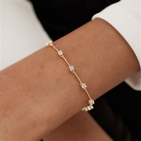 Diamond Tennis Bracelet 14k Solid Gold Genuine Natural Diamond