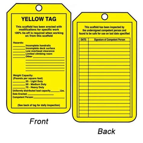 Customized Your Scaffold Tags In APAC Safety Signs