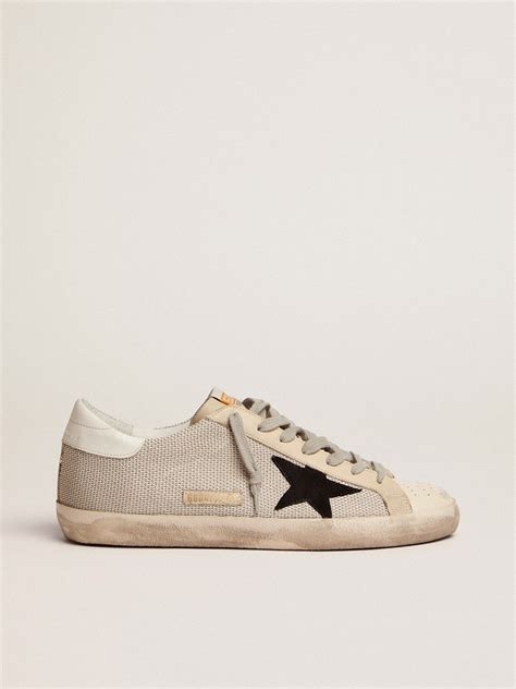 Mens Super Star In Leather With Black Star