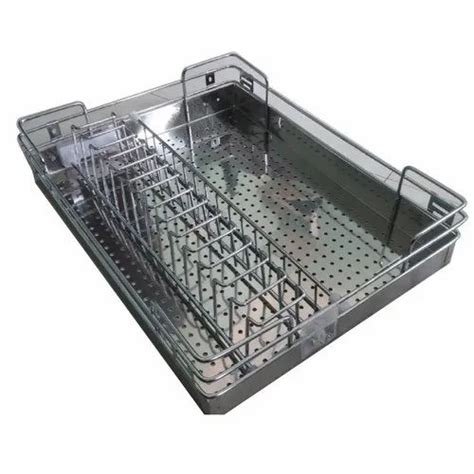 Stainless Steel Perforated Cup Saucer Basket For Kitchen Rectangular