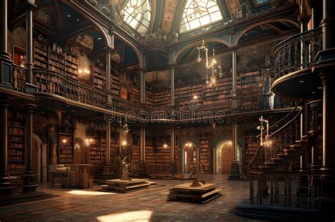 Mysterious Old Library Generate Ai Stock Image Image Of Home Archive 311443165