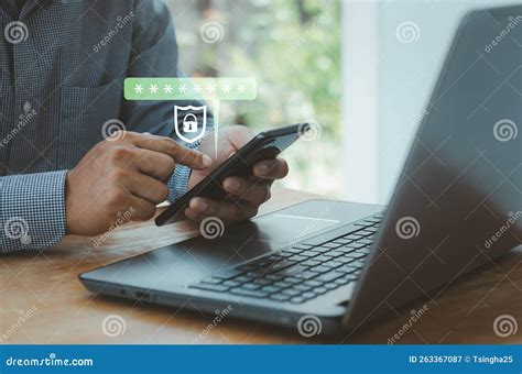 Two Factor Authentication Concept Cyber Security With Biometrics Authentication Technology