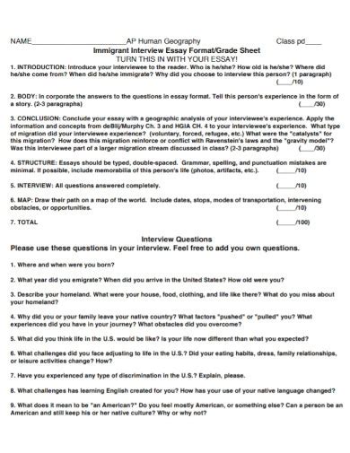 Interview Analysis Essay Examples To Download