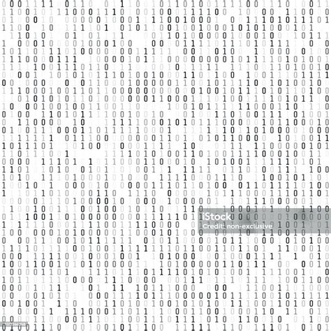 바이너리 코딩 벽지 컴퓨터 디지털 정보 암호화 및 기계 알고리즘 흰색 배경에서 격리된 벡터 그림 숫자에 대한 스톡 벡터 아트 및 기타 이미지 Istock