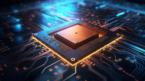 Premium Ai Image A Computer Chip On A Circuit Board