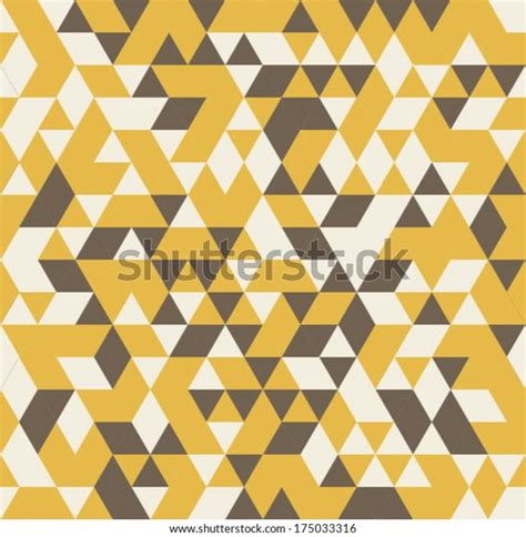 Retro Pattern Geometric Shapes Triangle Mosaic Stock Vector Royalty