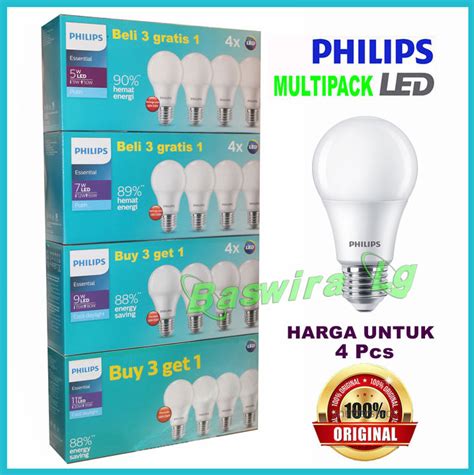 Paket Beli Gratis Philips Lampu Led Essential W W W W Lazada Indonesia