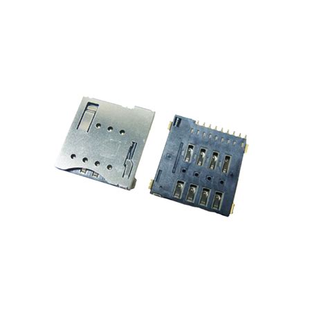 Micro SIM Card Connector Pin Push Type Metal Body