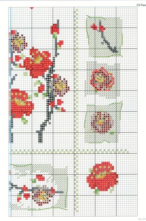 Фото 15 Cs 05 2009 Secunda Вышивка цветов Вышивка крестом Подушки