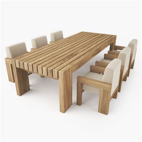 복원 하드웨어 Bardenas 식탁 및 안락 의자 3d 모델 29 Unknown Fbx Max Obj Free3d