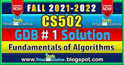CS GDB Solution Fall Virtual Study Solutions