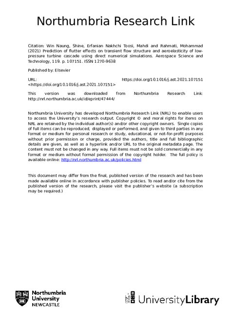 Pdf Prediction Of Flutter Effects On Transient Flow Structure And