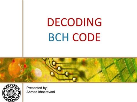 Bch Codes Pptx Programming Languages Computing