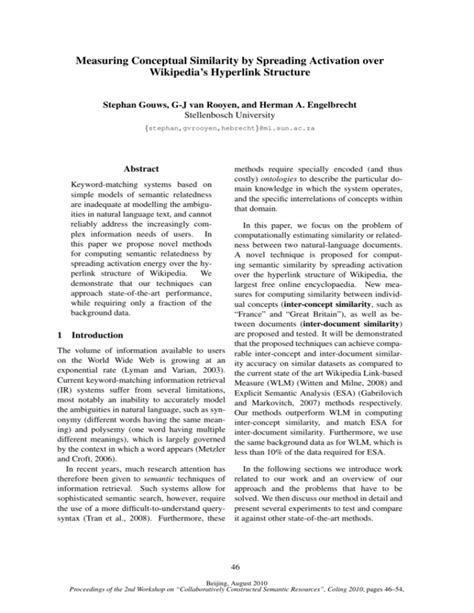 Measuring Conceptual Similarity By Spreading Activation Over