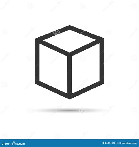 3d Cube Cubic Icon Black Isometric Cube Cubic Isolated On White