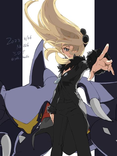 Cynthia And Garchomp Pokemon And More Drawn By Yodaka Ydk Danbooru