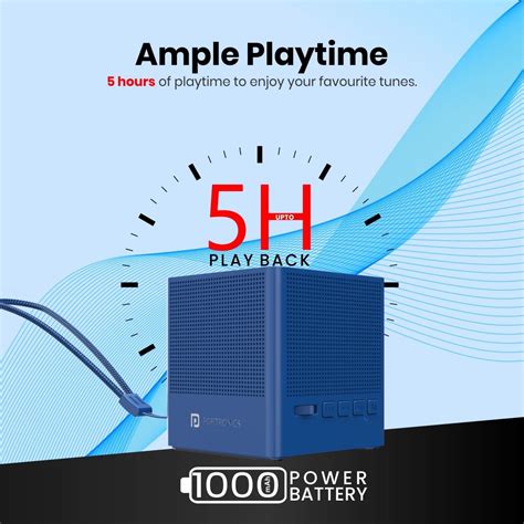 Buy Portronics Bounce W Portable Bluetooth Speaker Hours Playback Time Blue Online Croma