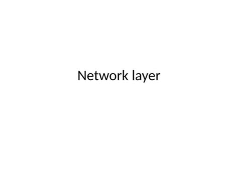 Network Layer Design Issues Pptx