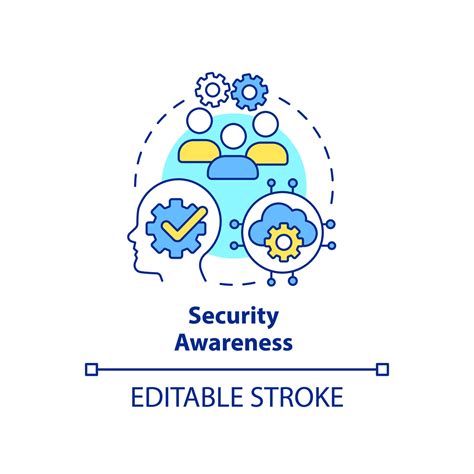 Security Awareness Concept Icon Cybersecurity Risk Control Abstract Idea Thin Line Illustration