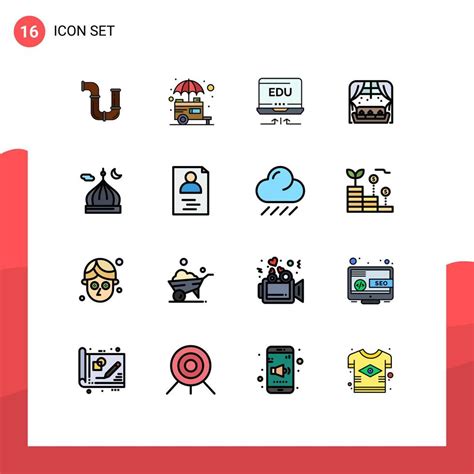 Set Of 16 Vector Flat Color Filled Lines On Grid For Sofa Living Street Home Arrow Editable