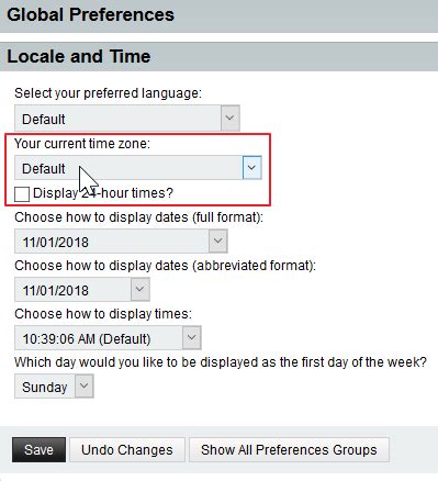 Change Webmail Time Zone Settings InMotion Hosting