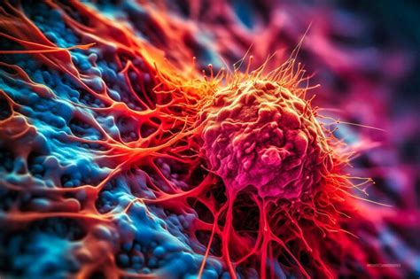 Premium Ai Image Cancer Tumor Closeup Generative Ai