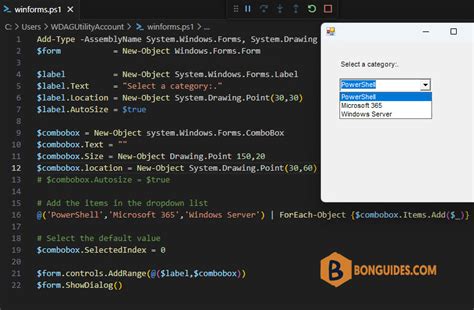 Winforms Creating Guis In Windows Powershell With Winforms