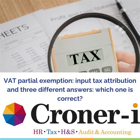 Vat Partial Exemption Correcting Input Tax Attribution