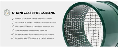 Asr Outdoor 6pc Gold Panning Mineral Sifting Prospect Pan