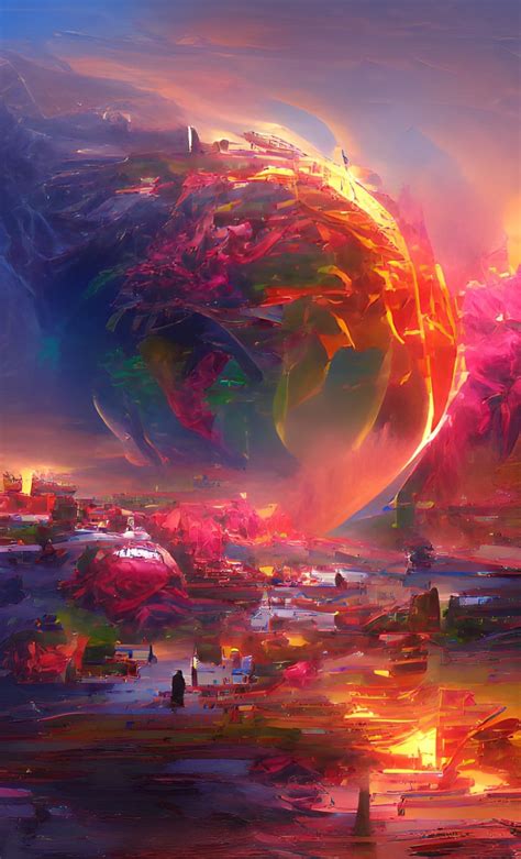A Planet Exploding In A Burst Of Colors Deepdream