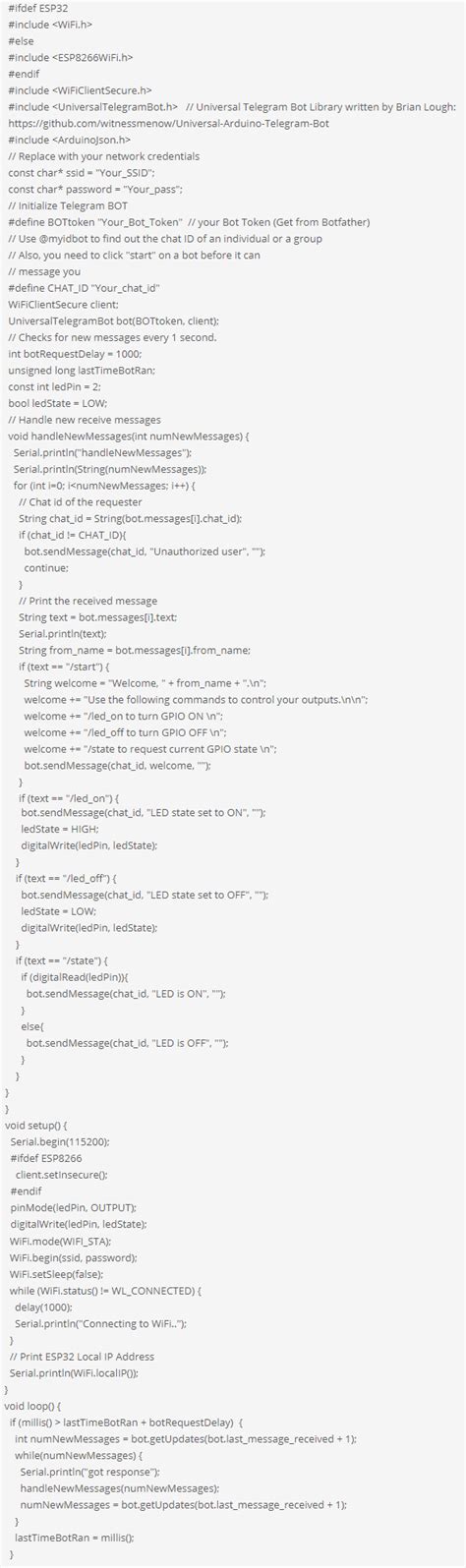Esp32 Based Telegram Bot 7 Steps Instructables