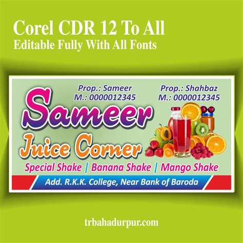 Juice Corner Flex Design